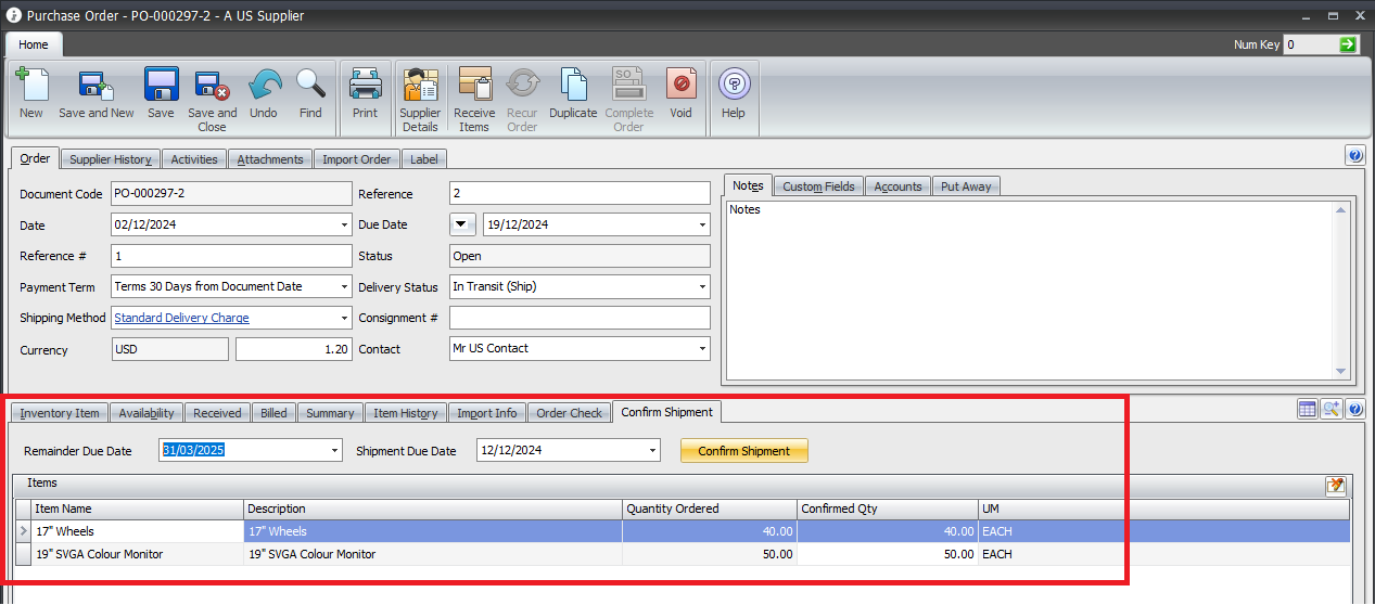 Purchase Order Shipments – CRM Software | Accounting Software ...